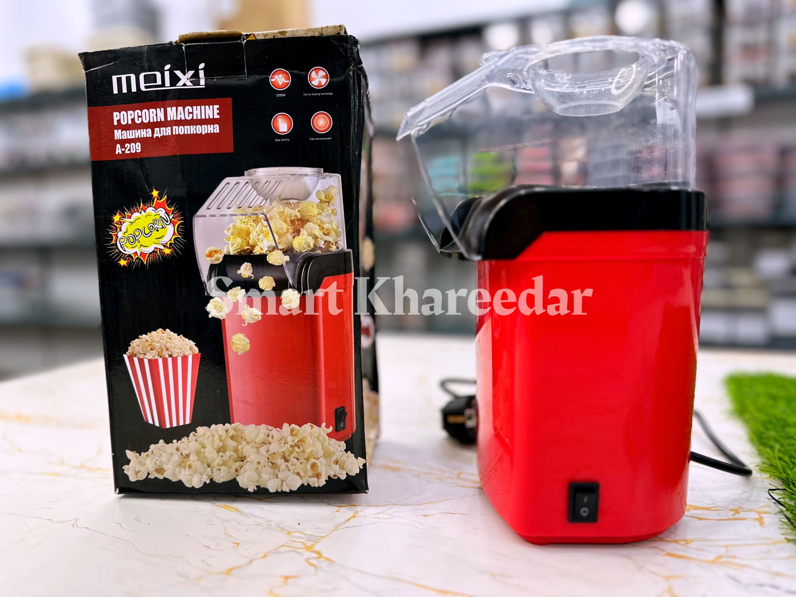 Hot Air Popcorn Maker Machine Mini Popcorn Popper | Pop corn at home