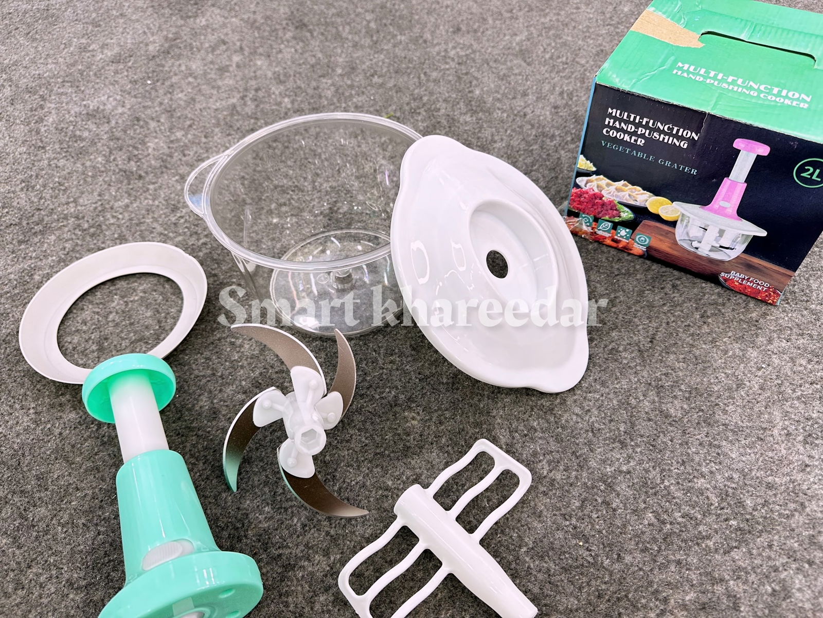 Multifunction Hand Push Chopper 2L | Hand Pat Chopper | Smart Khareedar
